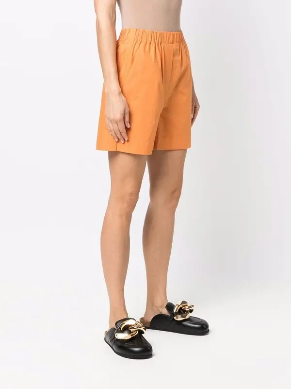Nanushka Elasticated-waist Cotton Shorts - Orange
