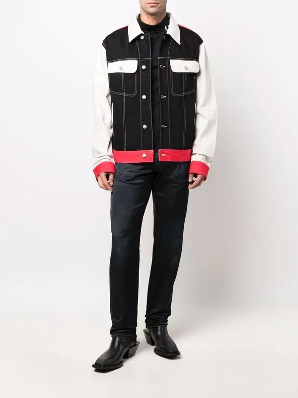 DIESEL® Slim-cut Trousers With Embroidered Logo