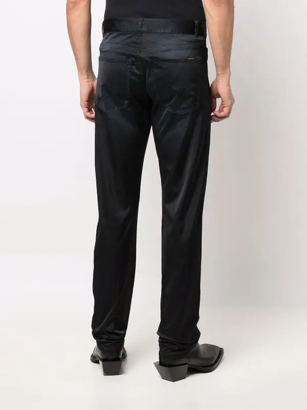 DIESEL® Slim-cut Trousers With Embroidered Logo