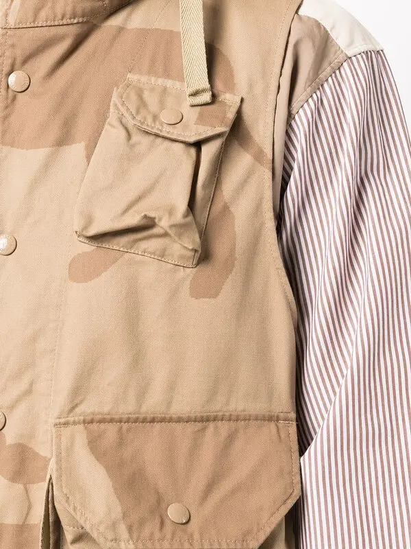 Engineered Garments Field Animal-print Gilet - Brown