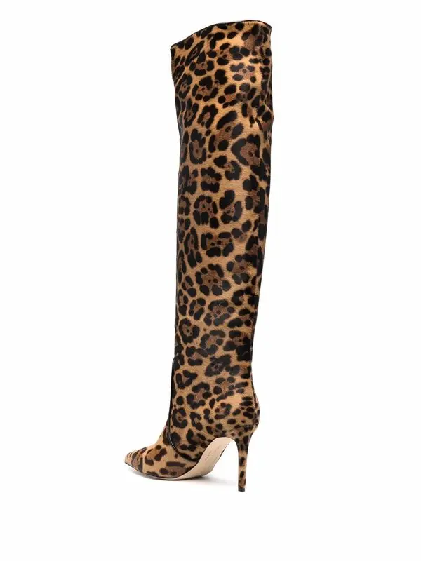 SCAROSSO X Brian Atwood Carra Leopard-print Boots