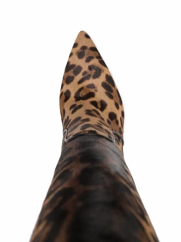 SCAROSSO X Brian Atwood Carra Leopard-print Boots