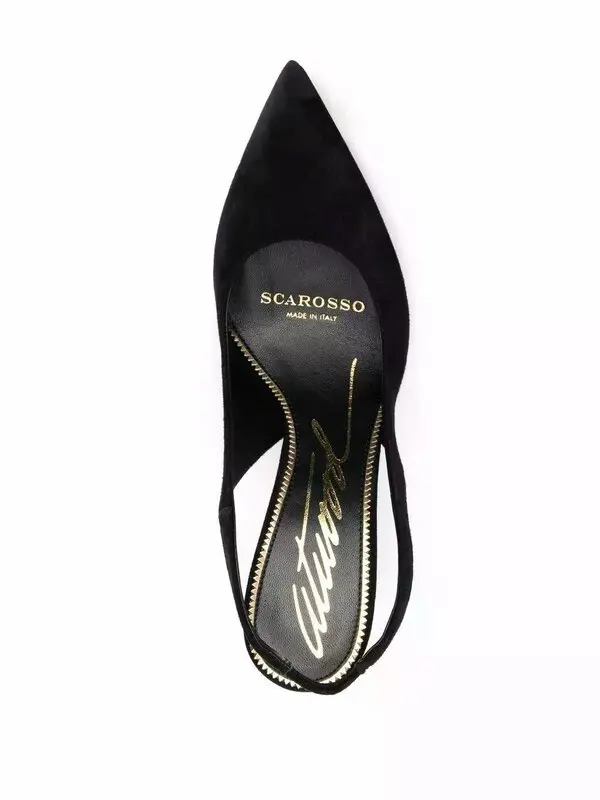SCAROSSO X Brian Atwood Sutton Slingback Pumps - Black