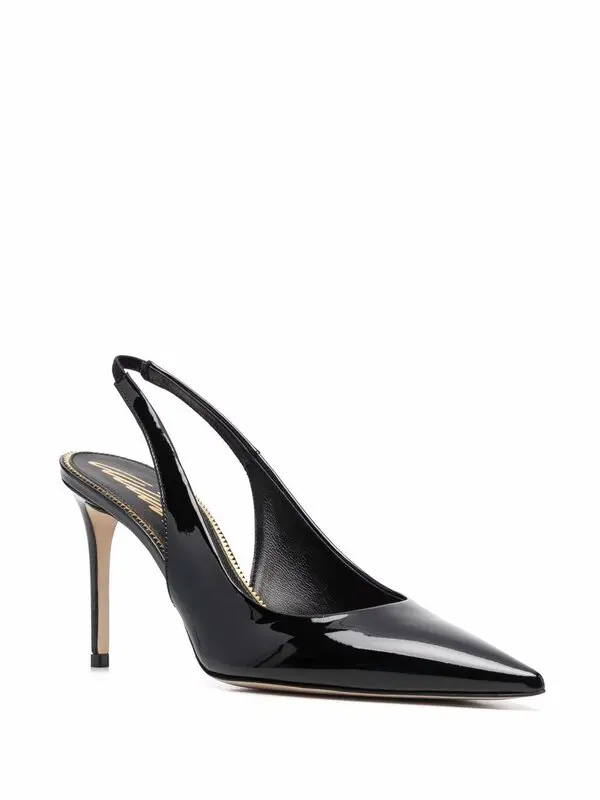 SCAROSSO X Brian Atwood Sutton Slingback Pumps - Black