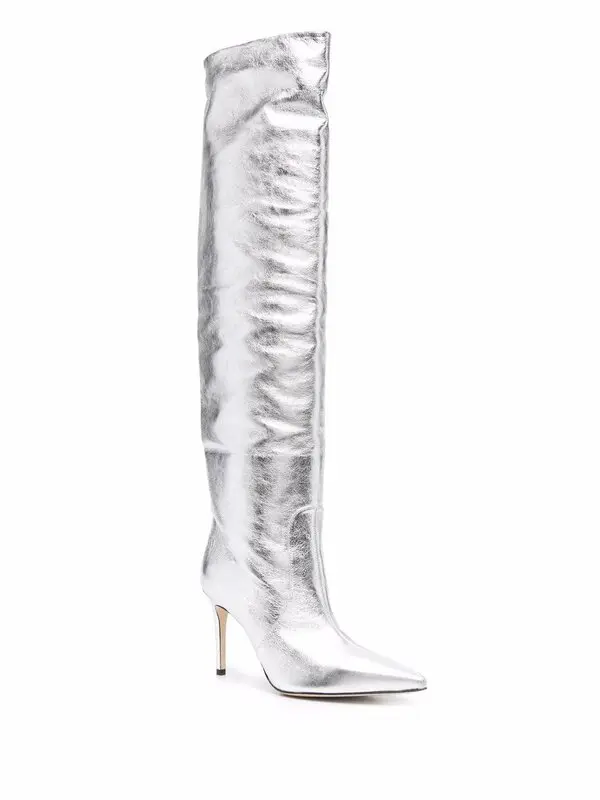 SCAROSSO X Brian Atwood Carra Boots - Grey