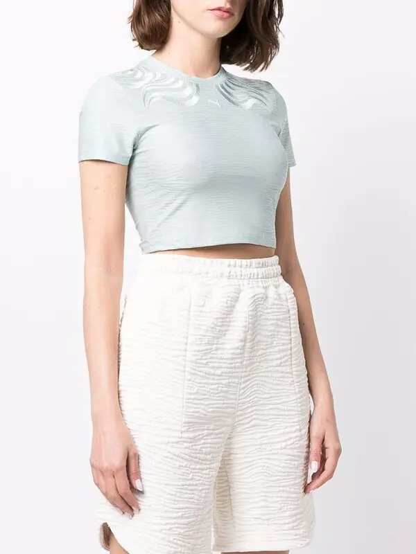 PUMA Embroidered-logo Cropped T-shirt