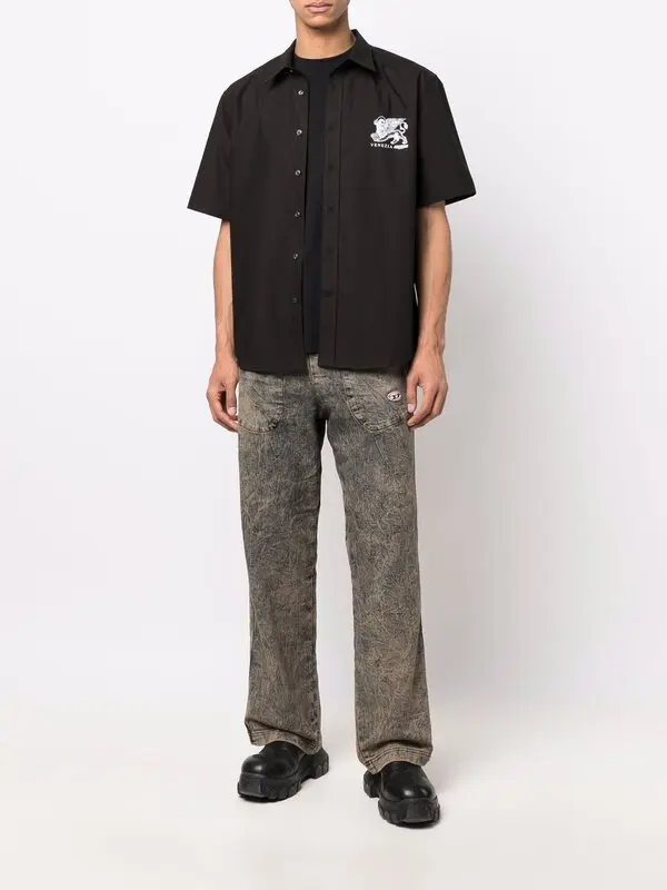 DIESEL® Acid Wash Straight Leg Trousers