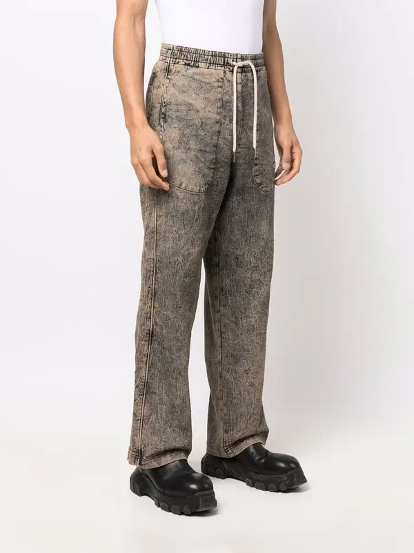 DIESEL® Acid Wash Straight Leg Trousers