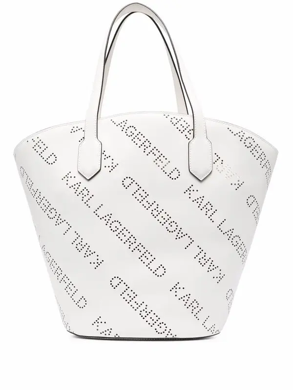 Karl Lagerfeld Punched Logo Tote