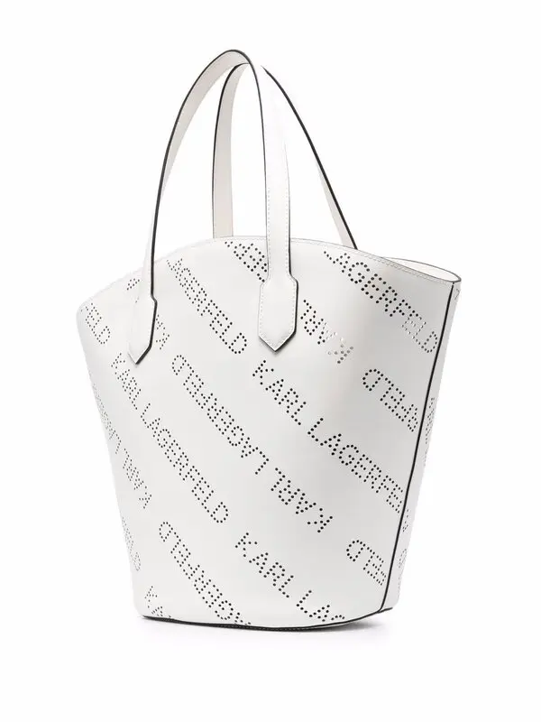 Karl Lagerfeld Punched Logo Tote