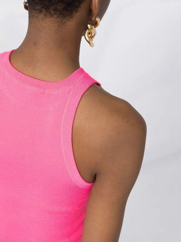 MSGM Ribbed-knit Sleeveless Top