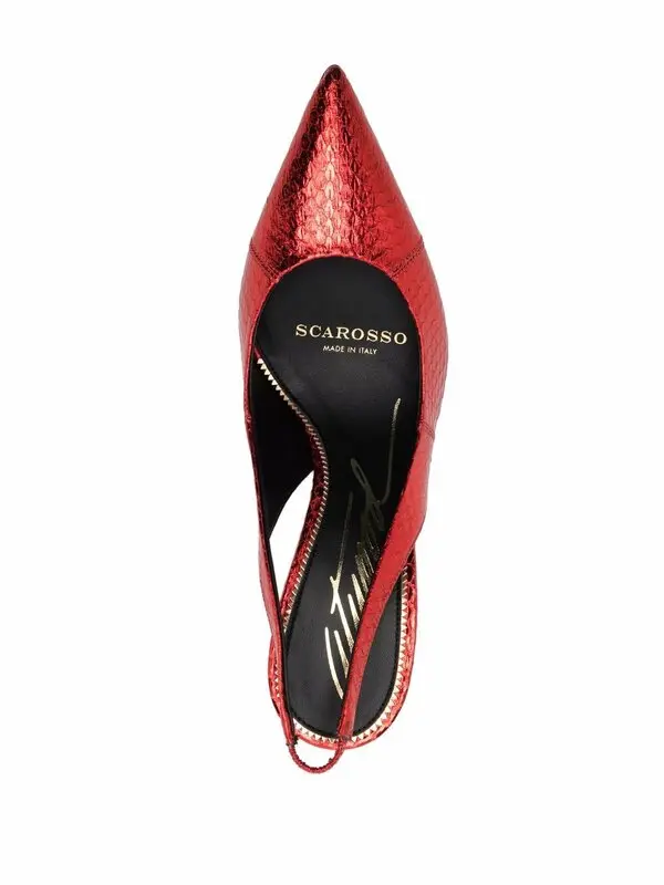 SCAROSSO X Brian Atwood Sutton Slingback Pumps - Red