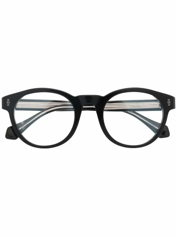 CARTIER Round-frame Glasses - Black