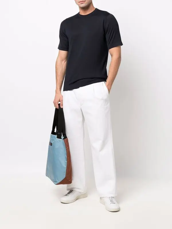 John Smedley Jersey-knit Cotton T-shirt - Blue