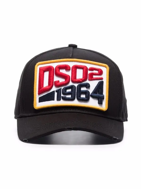 Dsquared2 1964 Logo Patch Baseball Cap - Black