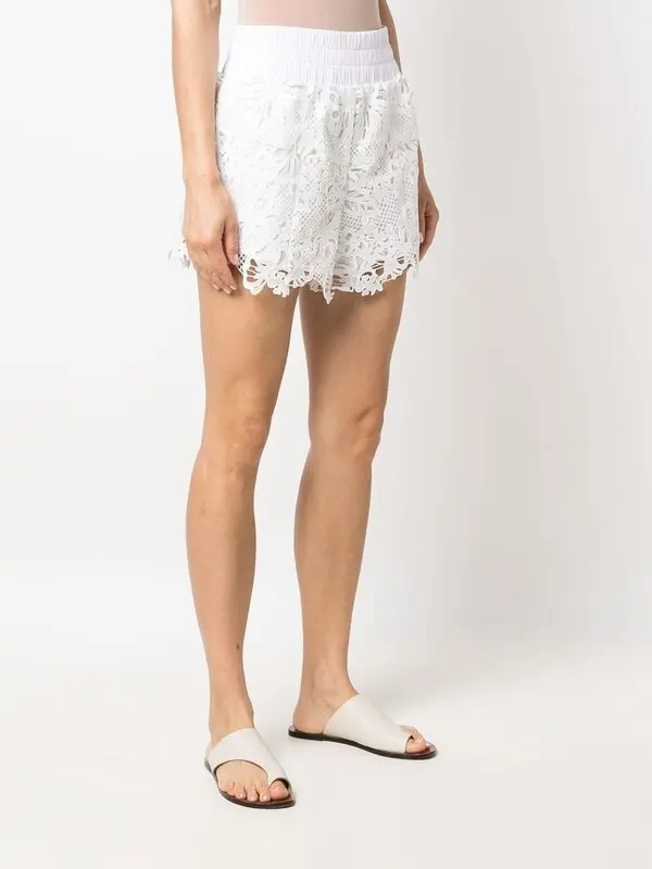 Max & Moi Lace-detailed High-waisted Shorts