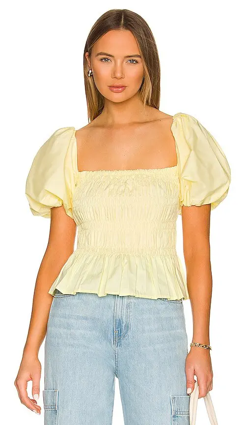 Astr The Label Savina Top In Yellow