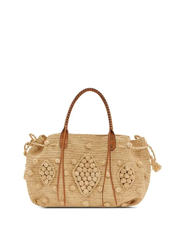 Gerard Darel 24 Gd Raphia Crocheted Handbag