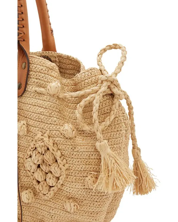 Gerard Darel 24 Gd Raphia Crocheted Handbag