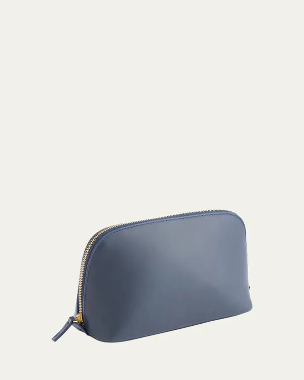 ROYCE NEW YORK Signature Cosmetic Bag - Navy Blue