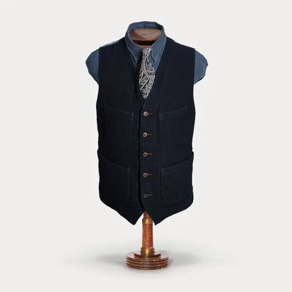 Ralph Lauren Herringbone Vest - Deep Navy