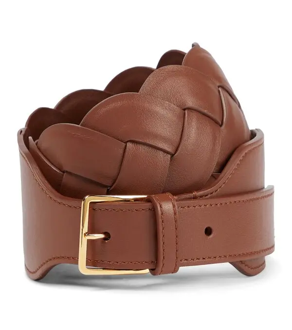 Altuzarra Braided Leather Belt - Brown