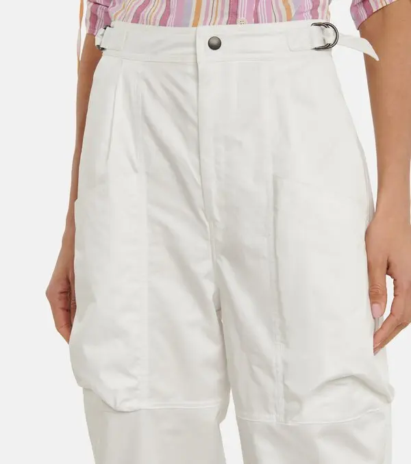 Isabel Marant Ferima High-rise Tapered Cotton Pants