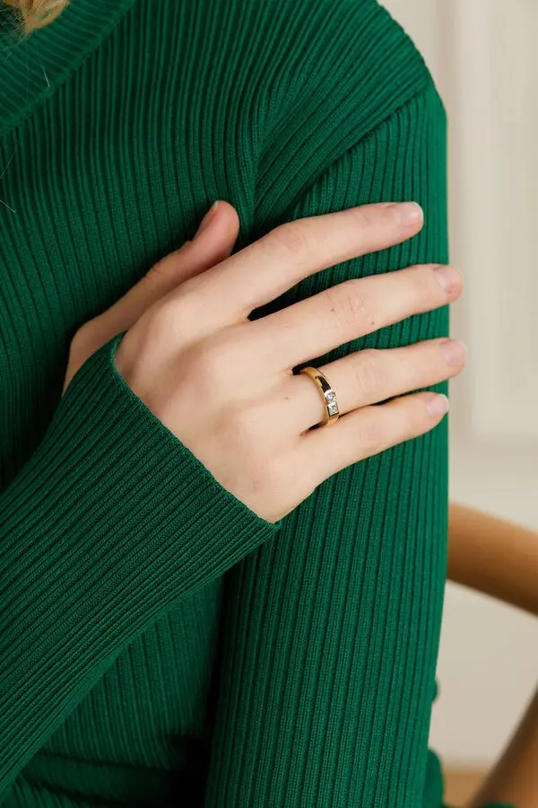 WWAKE Dyad 14-karat Recycled Diamond Ring