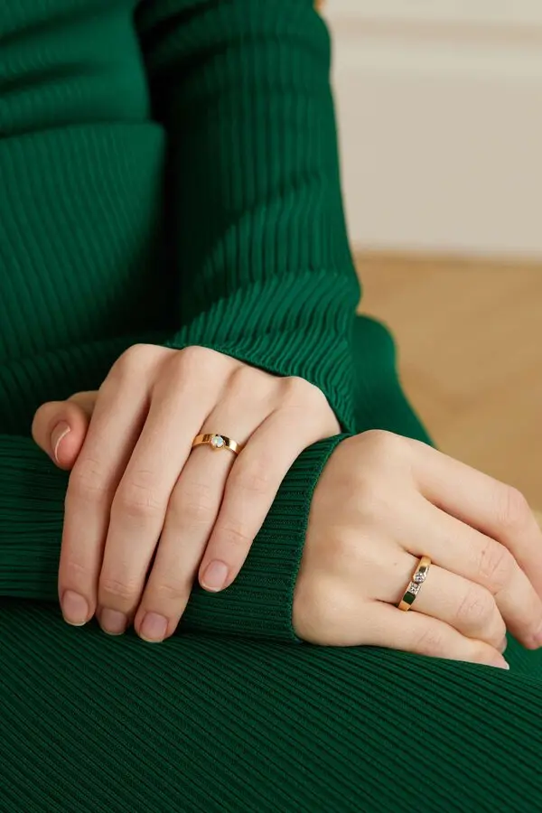 WWAKE Dyad 14-karat Recycled Diamond Ring
