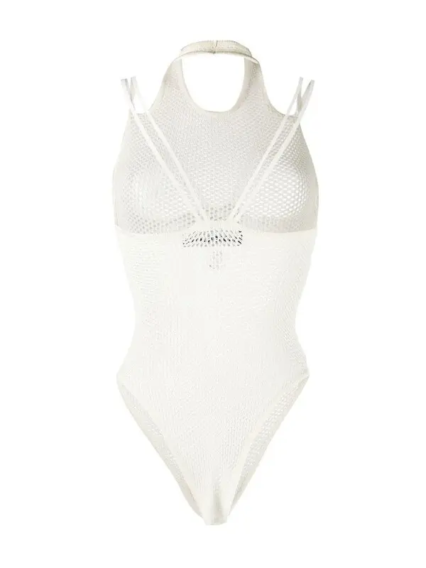 ANDREĀDAMO Mesh Panelled Swimsuit