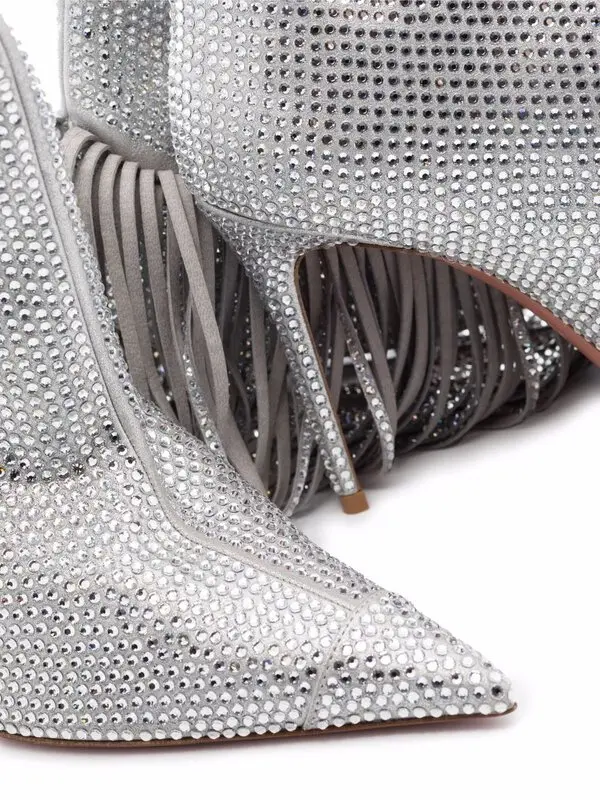 Amina Muaddi Lily Crystal-embellished 95mm Boots