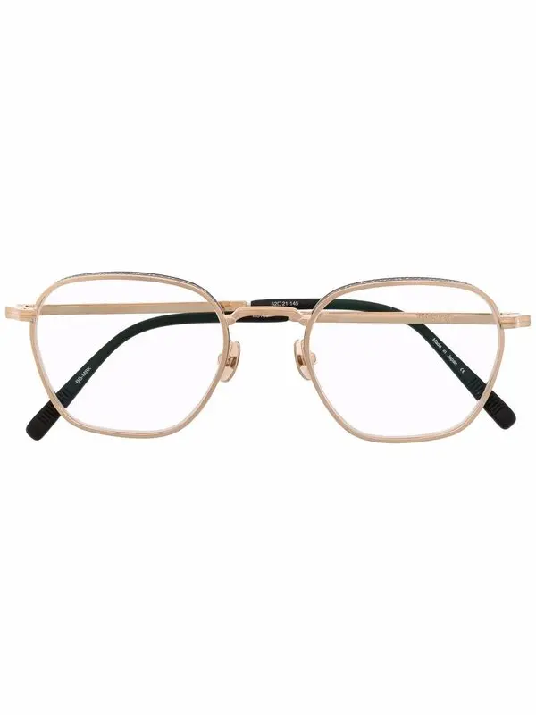 Matsuda Embossed Round-frame Eyeglasses - Gold