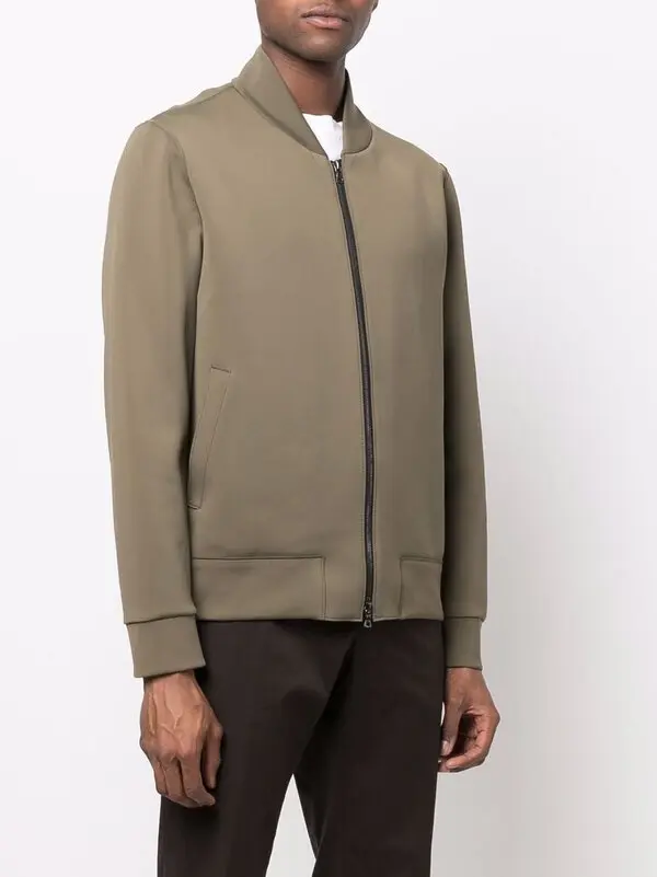 Harris Wharf London Two-pocket Zip-up Bomber Jacket - Green