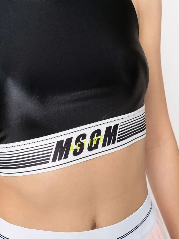 MSGM Logo Underband Sports Bra