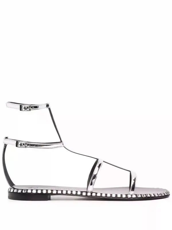 GIUSEPPE ZANOTTI Bellatriks Thong Sandals - Silver