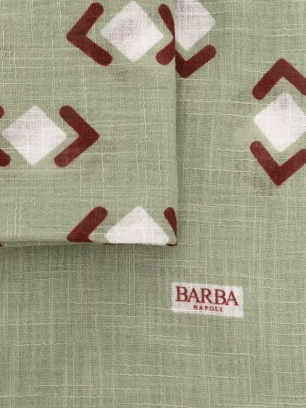 BARBA NAPOLI Geometric-print Cotton Scarf