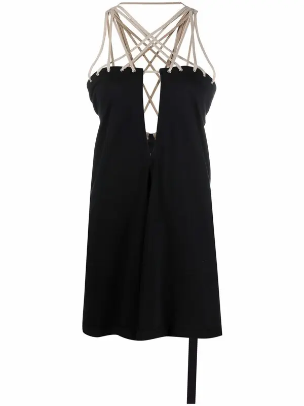 Rick Owens Penta Strappy Sleeveless Top - Black