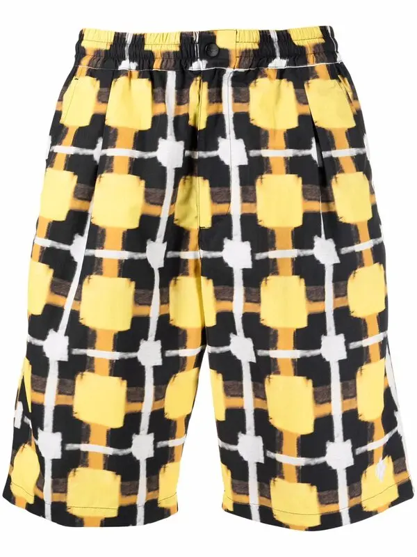 COUNTY OF MILAN Marcelo Burlon Straight-leg Track Shorts - Yellow