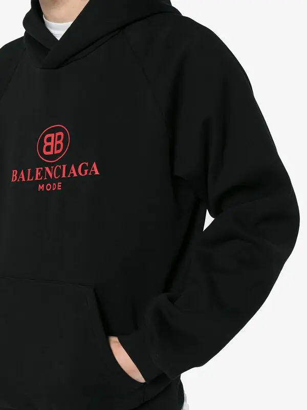 Balenciaga Bb Mode Hoodie - Black | Editorialist