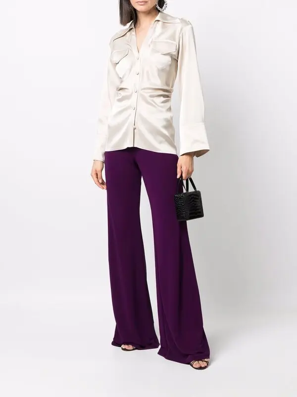 Alberta Ferretti Flared Stretch Trousers