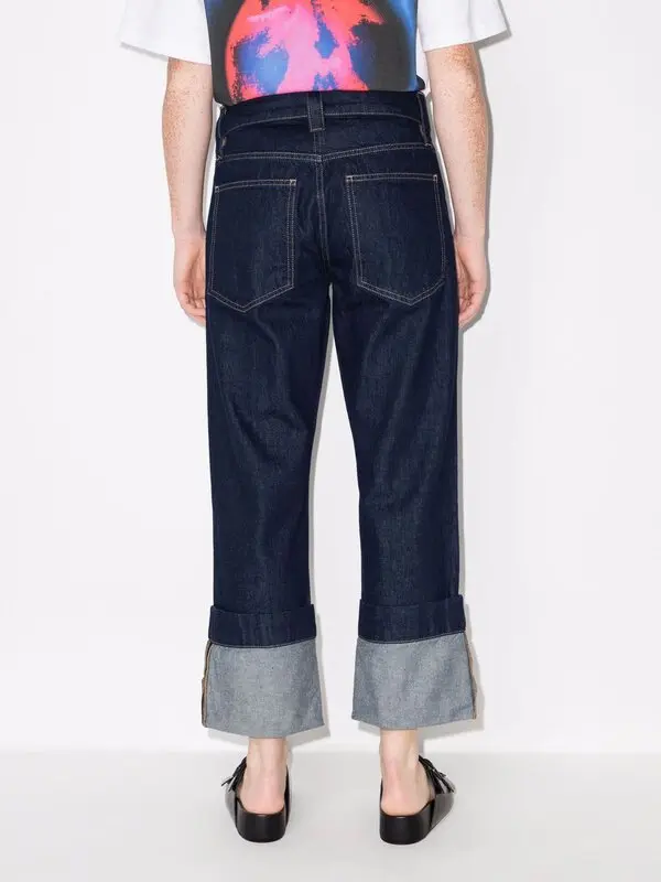 FRAME Turn-up Hem Cropped Jeans