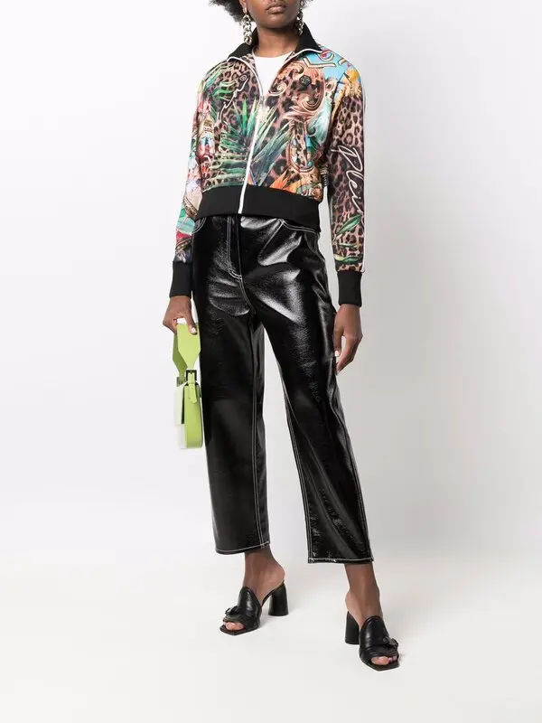 Philipp Plein Baroque Flowers Printed Jacket - Brown