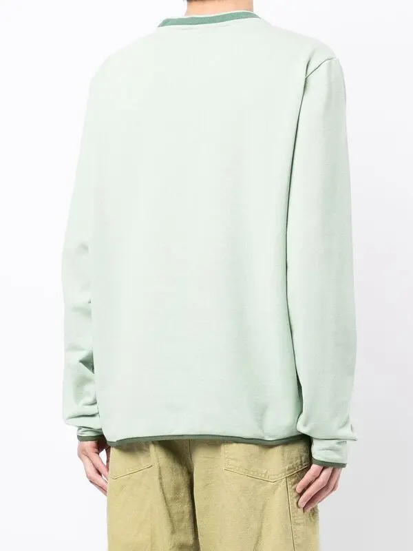 FILA Colour-block Sweatshirt With Chest Patch Pocket - Green