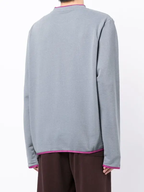 FILA Recycled Cotton-blend Sweatshirt With Chest Pocket - Grey