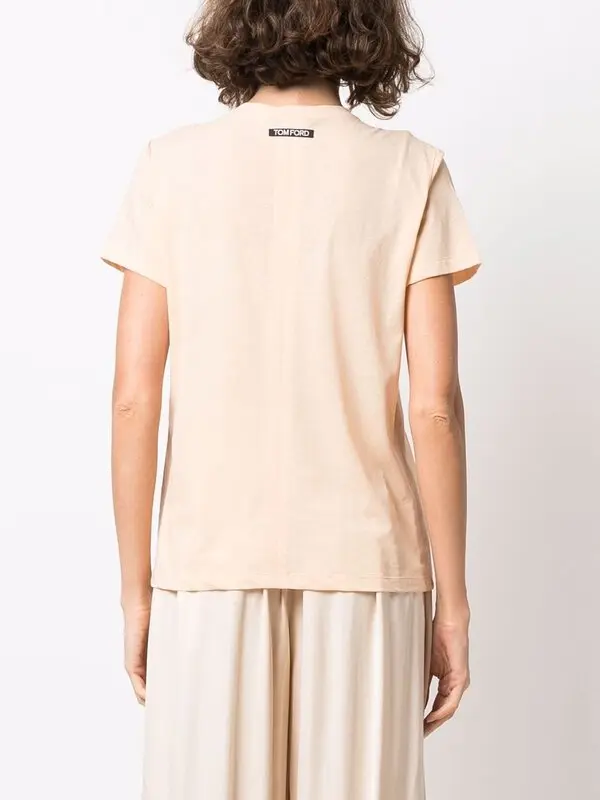 TOM FORD Short-sleeve Cotton T-shirt - Neutrals