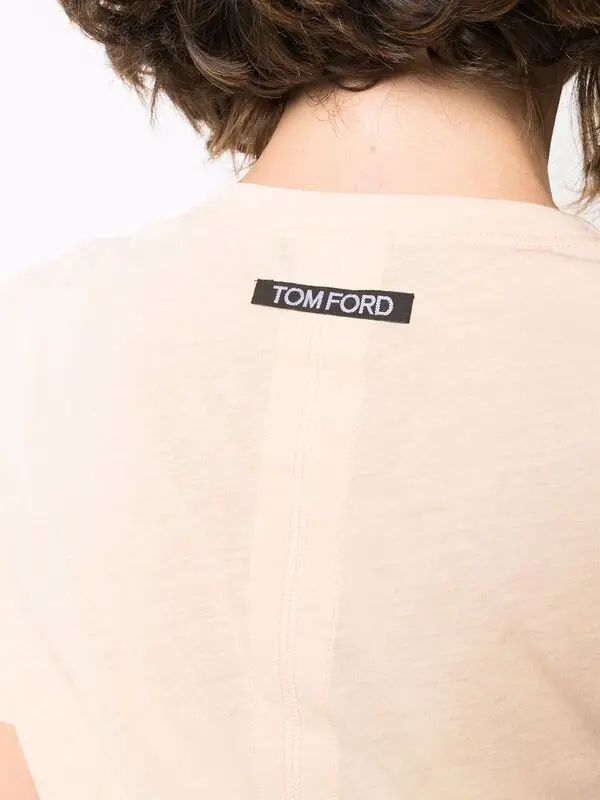 TOM FORD Short-sleeve Cotton T-shirt - Neutrals