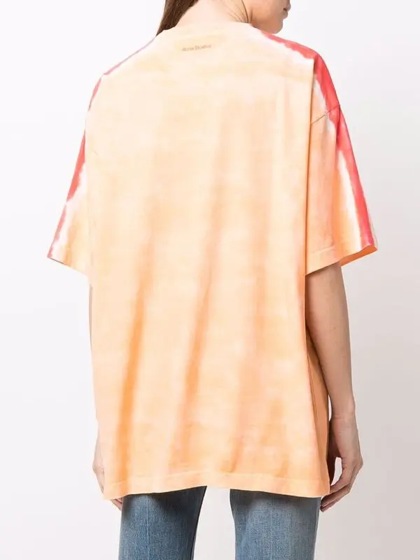 Acne Studios Tie Dye Heart T-Shirt - Orange | Editorialist
