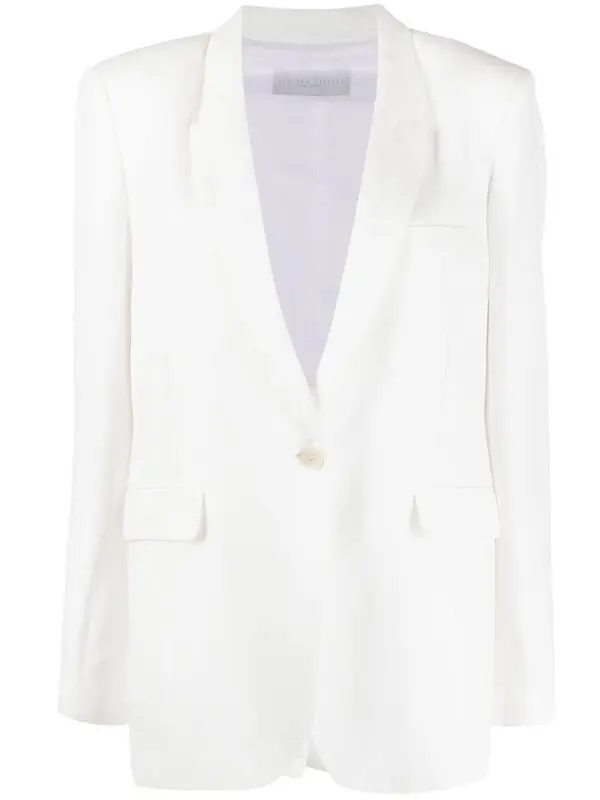 Fabiana Filippi Peak Lapel Single-breasted Blazer - White