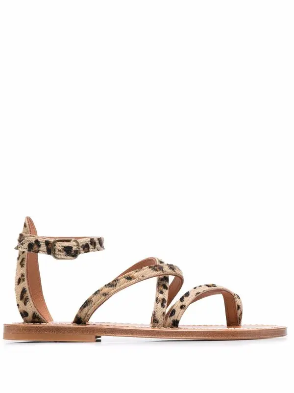 K.JACQUES Epicure Leopard-print Sandals - Neutrals