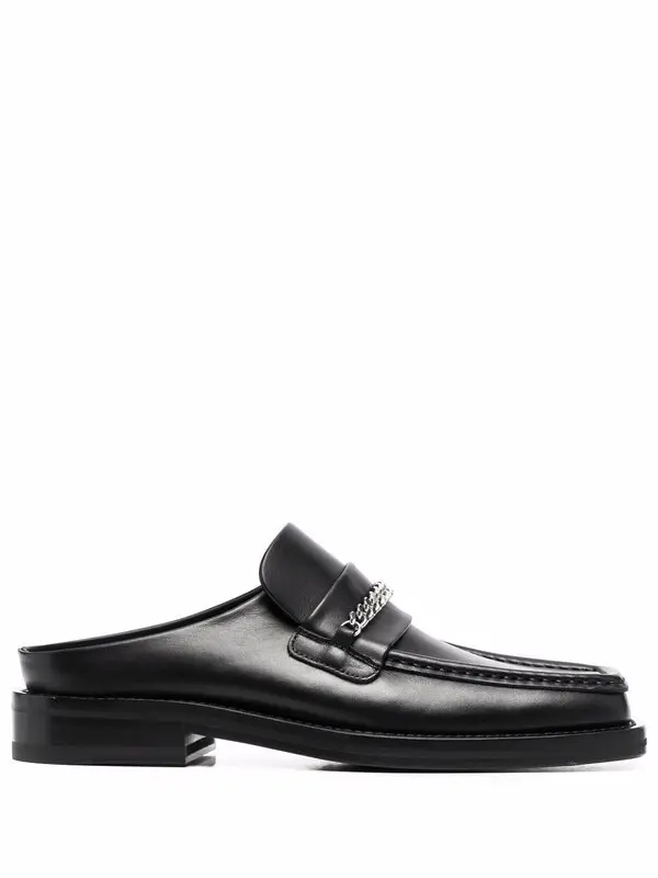 Martine Rose Square-toe Leather Loafers